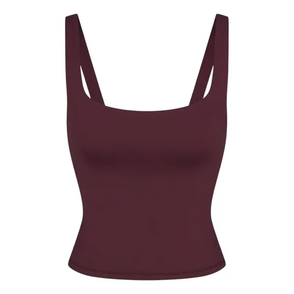 Nike X Skims Matte Square-neck Tank - Currant