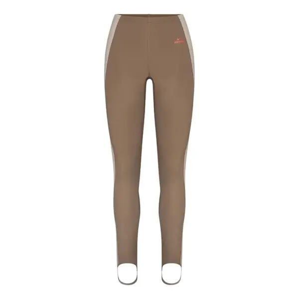 Nike X Skims Shine High-waisted 26 Stirrup Leggings With Drawcord 'truffle Stone - Truffle/stone
