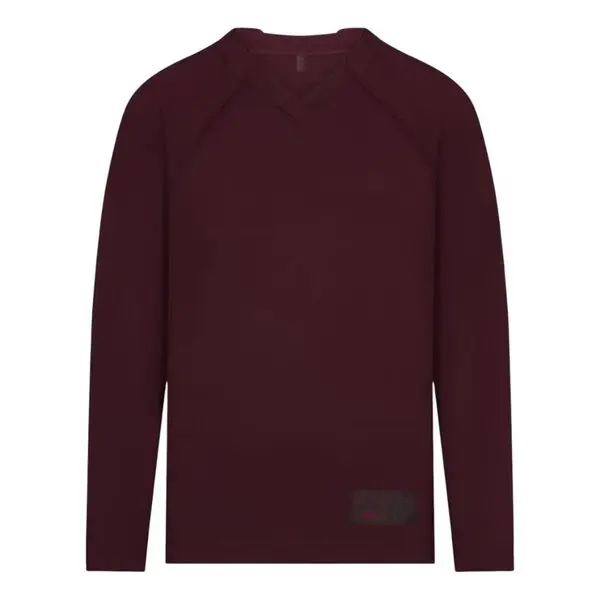 Nike X Skims Airy Oversized V-neck Long-sleeve T-shirt - Currant