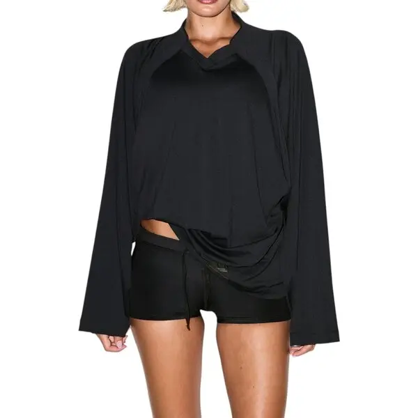 Nike X Skims Airy Oversized V-neck Long-sleeve T-shirt