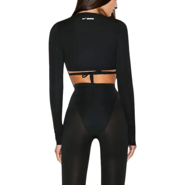 Nike X Skims Weightless Layers Long-sleeve Wrap Top