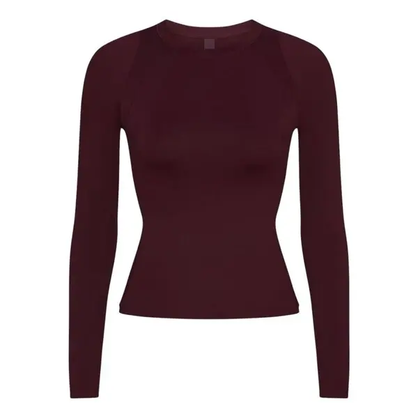 Nike X Skims Airy Long-sleeve Crew-neck T-shirt - Currant