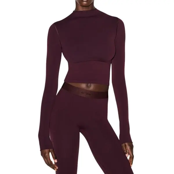 Nike X Skims Vintage Seamless Mock-neck Crop Bra