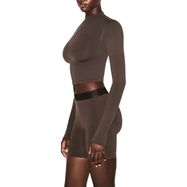 Nike X Skims Vintage Seamless Mock-neck Crop Bra