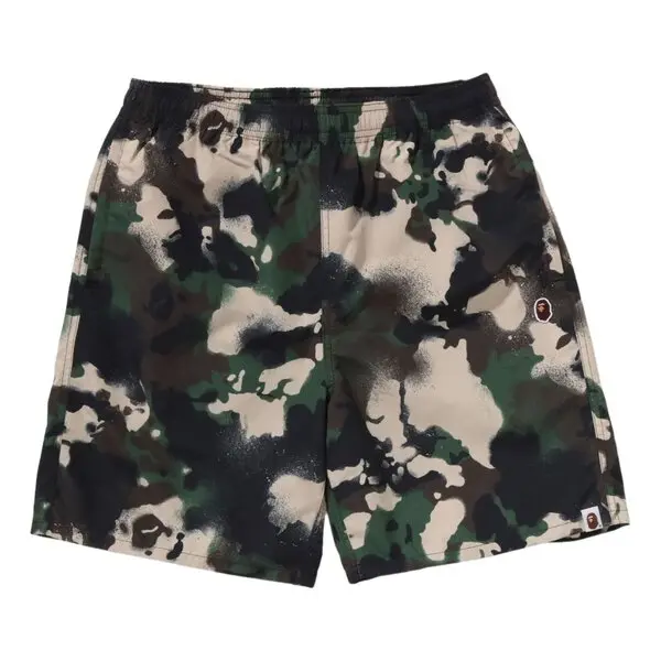 A BATHING APE Map Camouflage Regular Fit Shorts