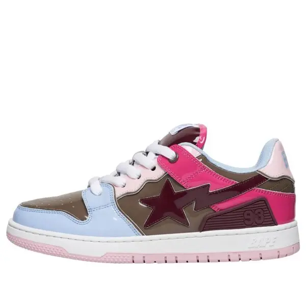 A BATHING APE Sk8 Sta Bold Sneakers - Blue/brown/pink