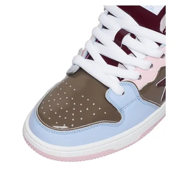 A BATHING APE Sk8 Sta Bold Sneakers - Blue/brown/pink