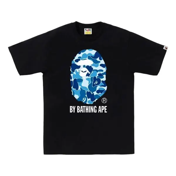 A BATHING APE Abc Camo T-shirt 'black Blue - Black/blue