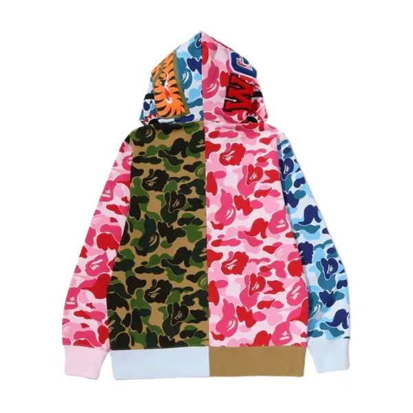 A BATHING APE Abc Camo Crazy Shark Full Zip Hoodie