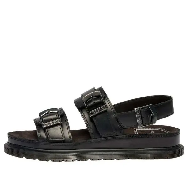 Dr. Martens Two Strap Orleans Leather Sandals - Black