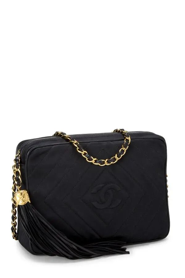 Chanel Satin Diamond 'cc' Camera Bag