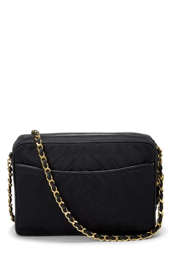 Chanel Satin Diamond 'cc' Camera Bag
