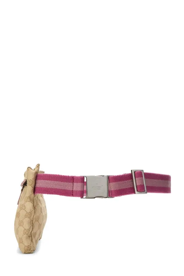 Gucci Original Gg Canvas Double Pocket Waist Pouch - Pink