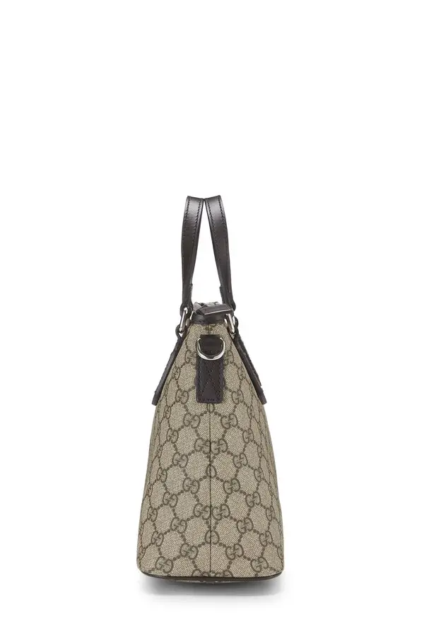 Gucci Gg Supreme Canvas Zip Tote - Beige