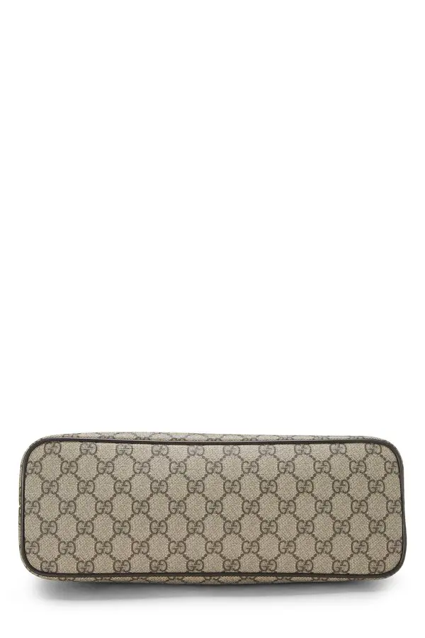 Gucci Gg Supreme Canvas Zip Tote - Beige