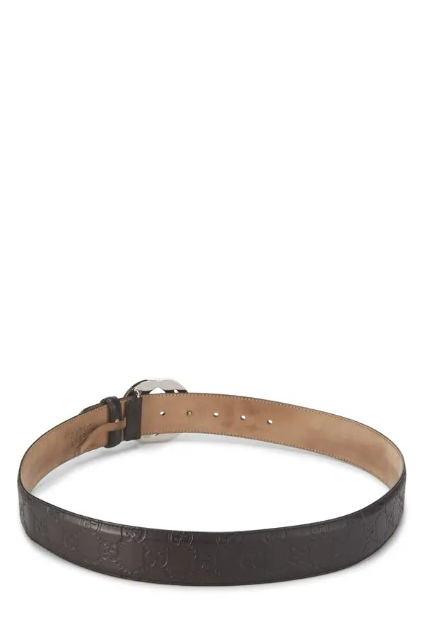Gucci Ssima Leather Interlocking Belt 90