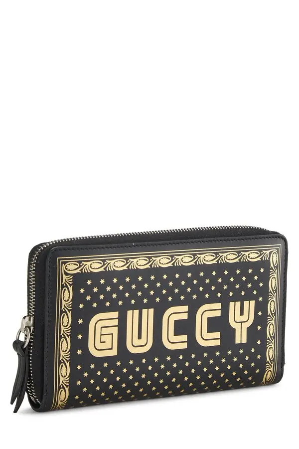 Gucci Guccy Moon & Stars Zip Around Wallet