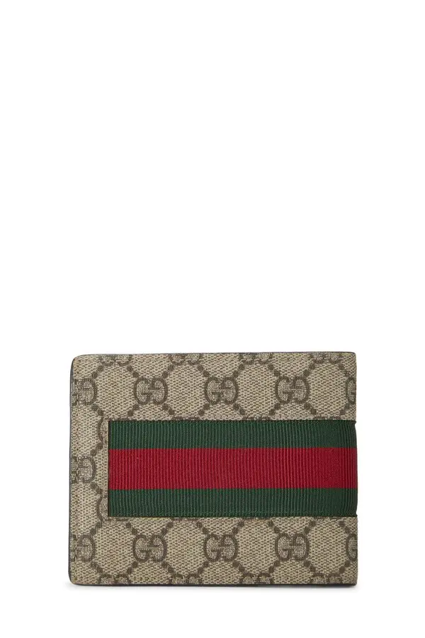 Gucci Gg Supreme Canvas Web Bee Bifold Wallet