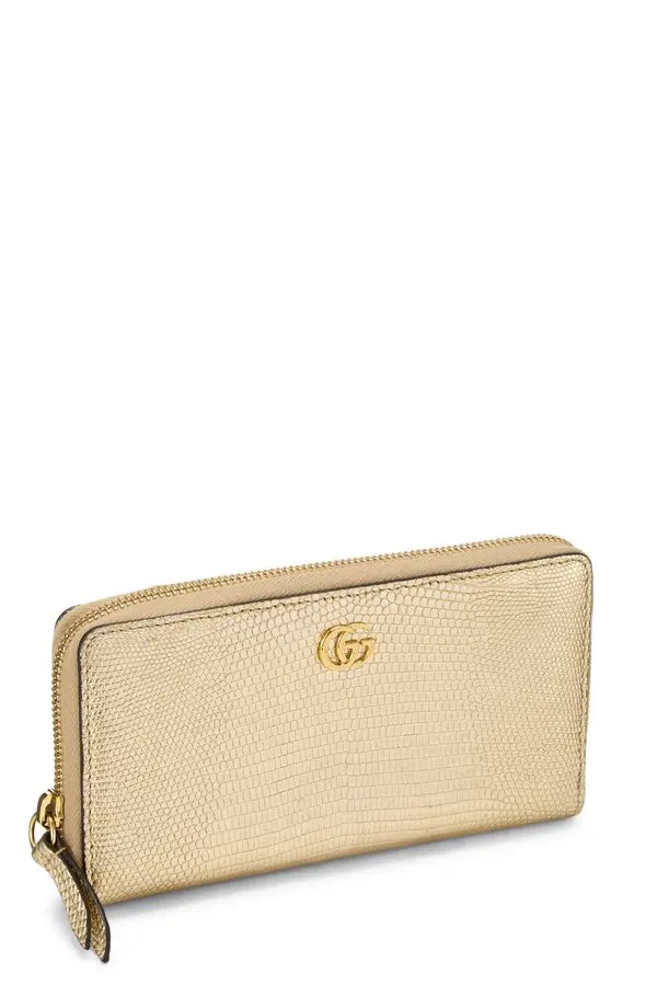 Gucci Embossed Zip Around Wallet