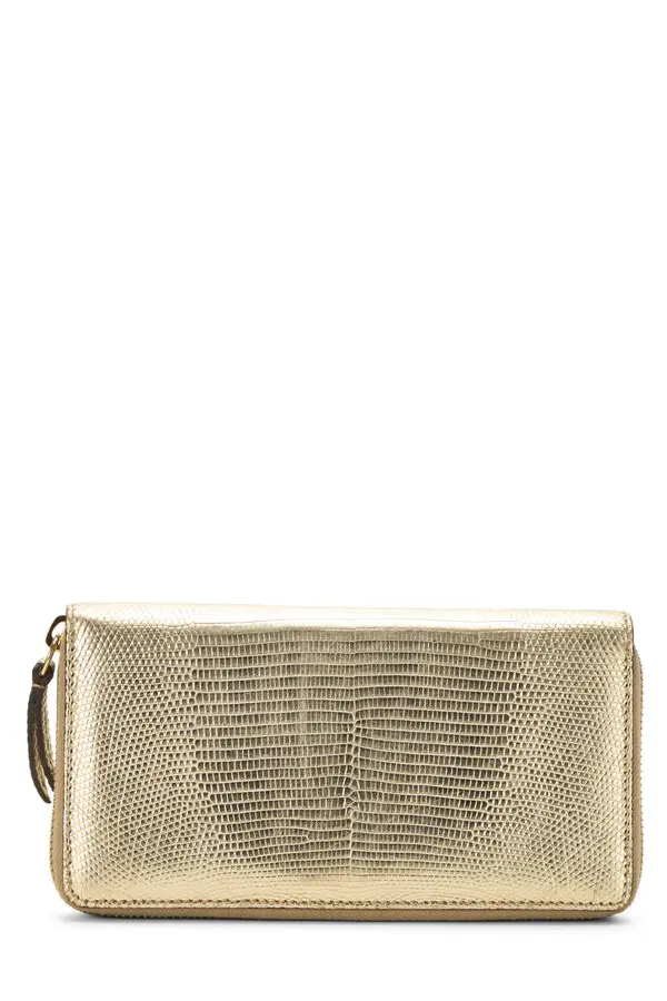 Gucci Embossed Zip Around Wallet