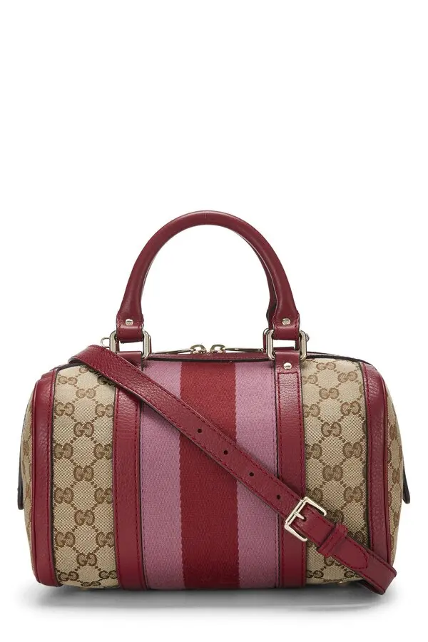 Gucci Gg Web Boston Bag
