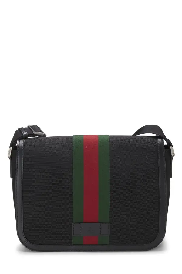Gucci Techno Canvas Web Flap Messenger