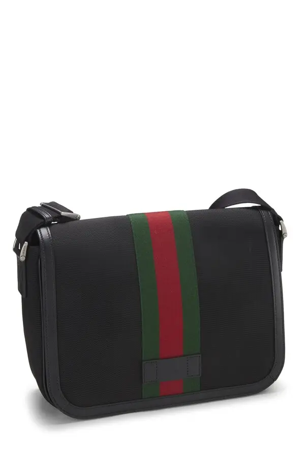 Gucci Techno Canvas Web Flap Messenger