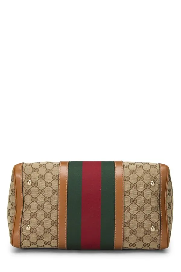 Gucci Original Gg Vintage Web Boston Bag