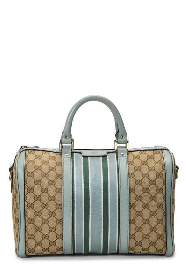 Gucci Original Gg Vintage Web Boston - Blue