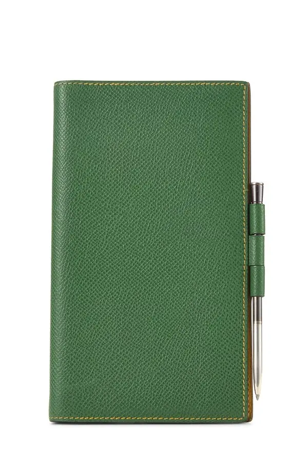 Hermès Multicolor Courchevel Vision Agenda - Vert Clair