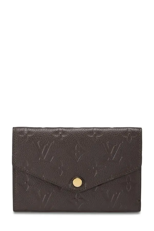 LOUIS VUITTON Monogram Empreinte Compact Curieuse - Brown