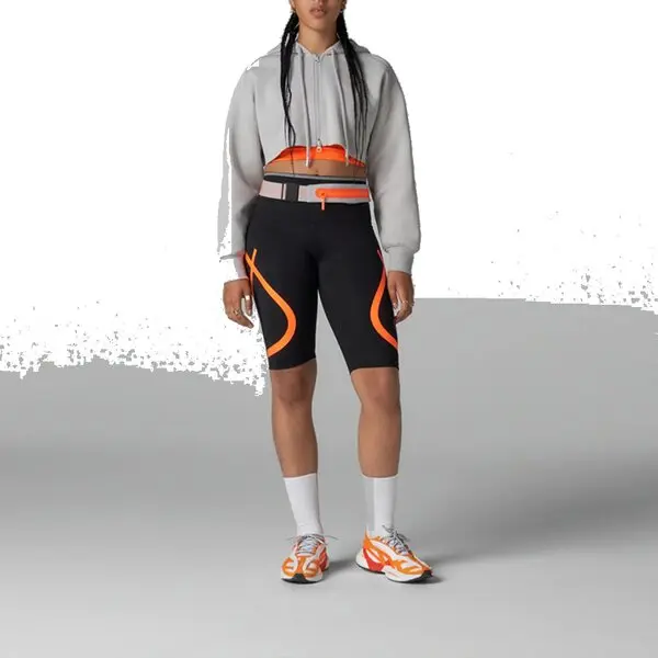 Adidas By Stella Mccartney Truepace Running Tights - Black/orange
