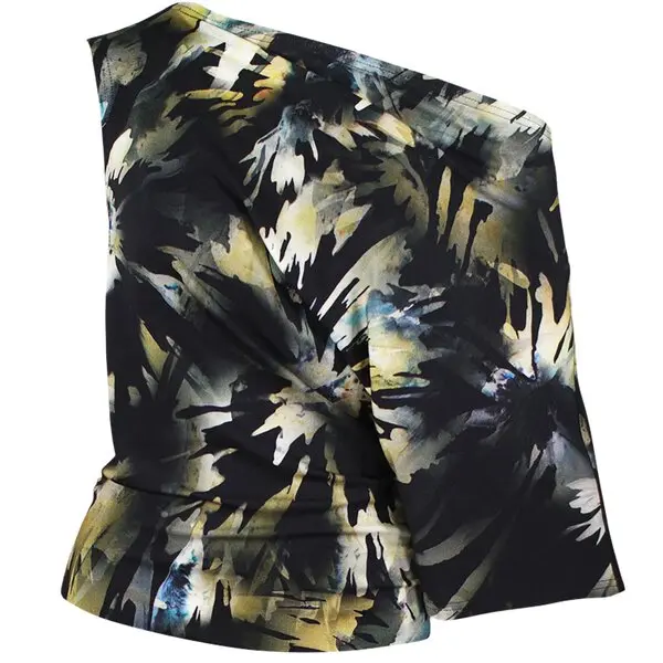 ME & THEE Fire Away Print Bamboo Jersey Top - Black