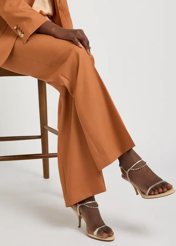 Chloé Zia 80 Crystal-embellished Leather Sandals