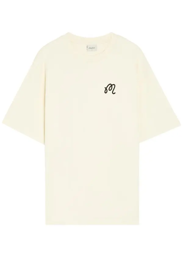 MALBON Origin Printed Cotton T-shirt - Cream