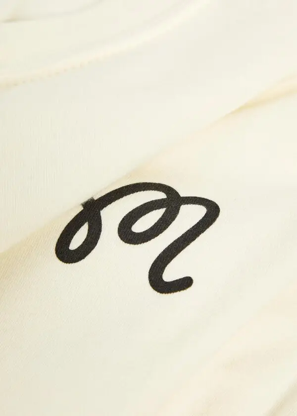 MALBON Origin Printed Cotton T-shirt - Cream