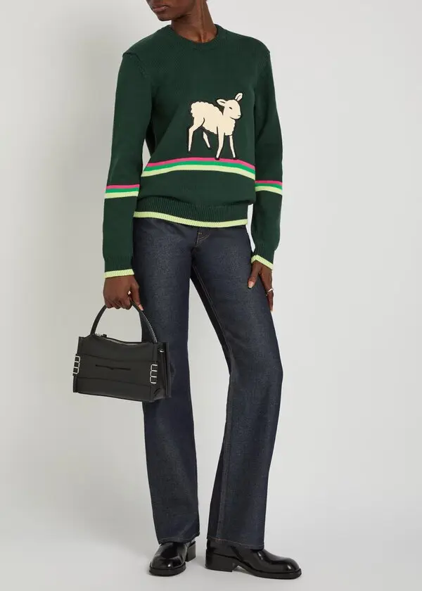 JW Anderson Sheep Striped Cotton Knit Jumper