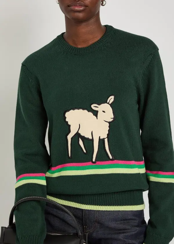 JW Anderson Sheep Striped Cotton Knit Jumper