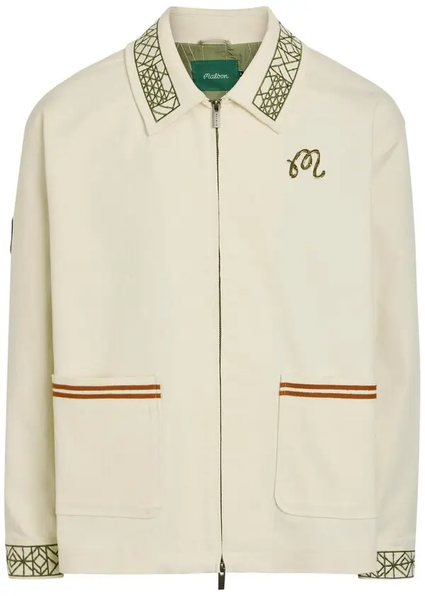 MALBON Harvets Embroidered Stretch-denim Jacket