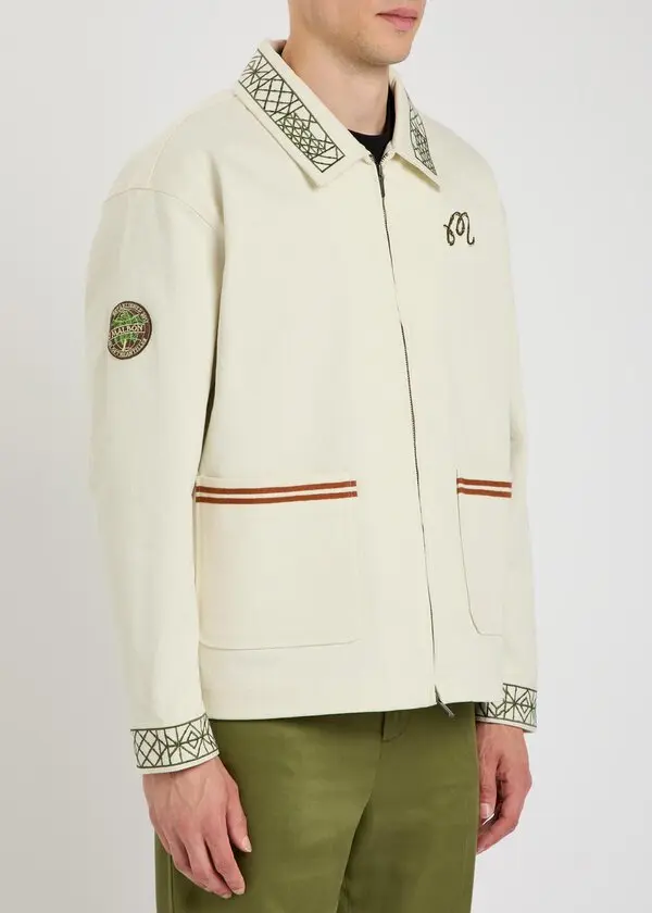 MALBON Harvets Embroidered Stretch-denim Jacket