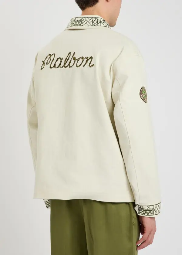 MALBON Harvets Embroidered Stretch-denim Jacket