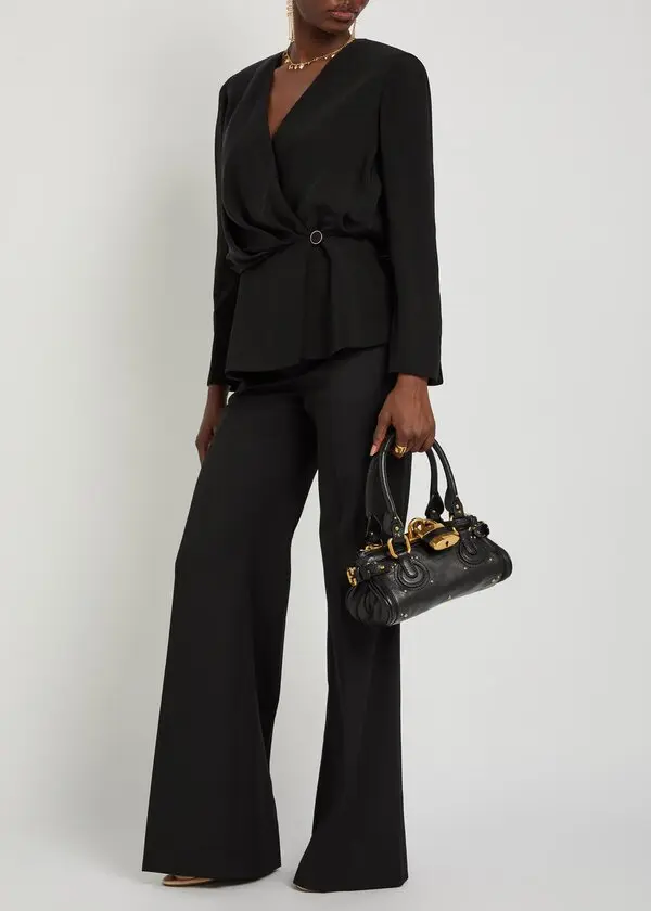 Chloé Draped Woven Wrap Blouse