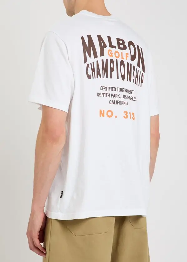 MALBON Bermuda Championship Printed Cotton T-shirt