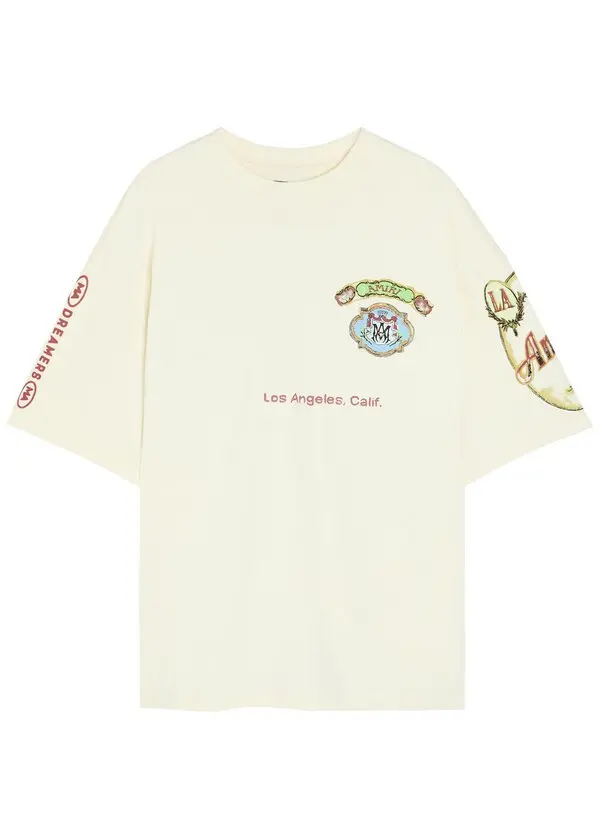 Amiri Vista Hj Skate Printed Cotton T-shirt - Ivory