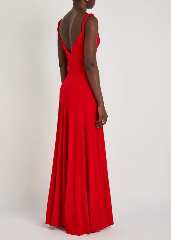 Alice + Olivia Noelia Panelled Stretch-jersey Maxi Dress