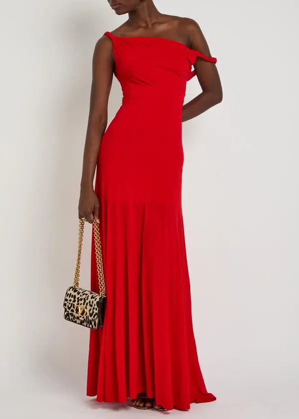 Alice + Olivia Noelia Panelled Stretch-jersey Maxi Dress