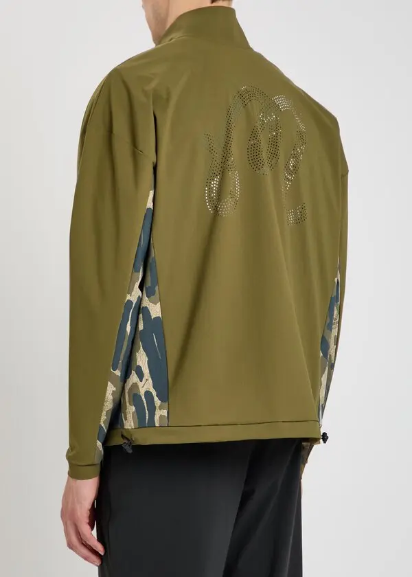 MALBON Tour Divot Logo Camouflage Half-zip Stretch-jersey Jacket