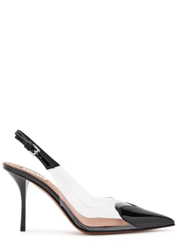 Alaïa Patent Leather Slingback Pumps - Black