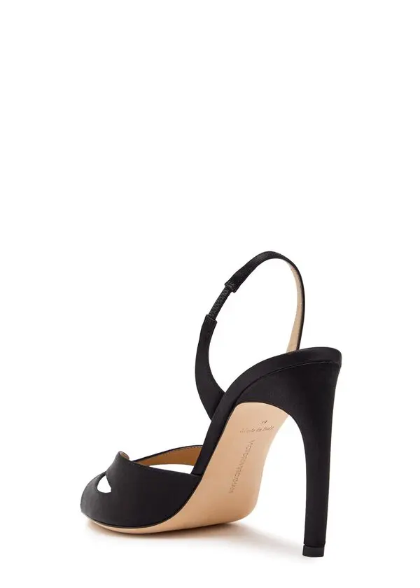 Victoria Beckham Harlow 100 Satin Slingback Sandals