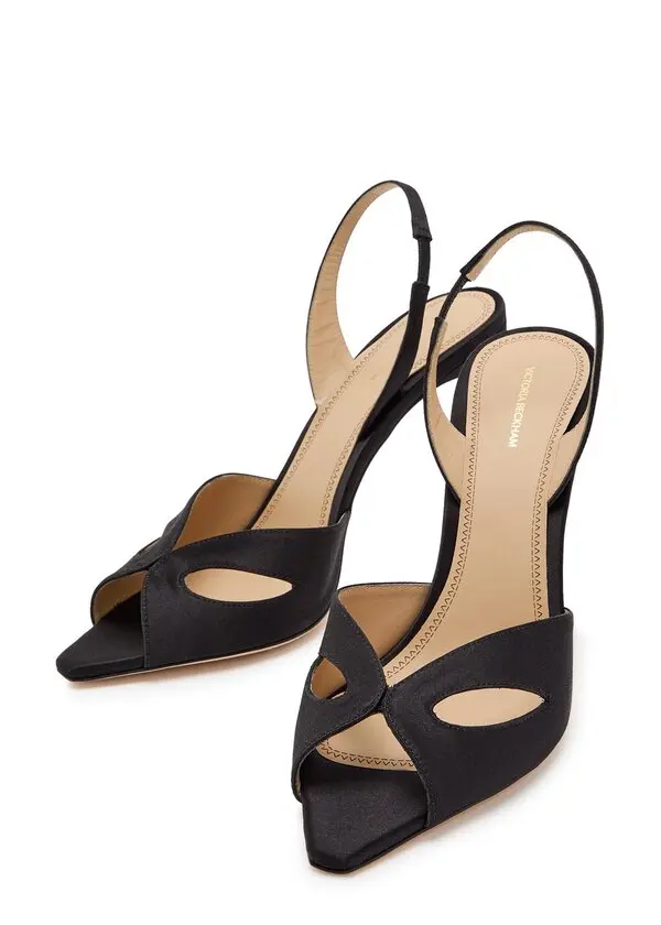Victoria Beckham Harlow 100 Satin Slingback Sandals